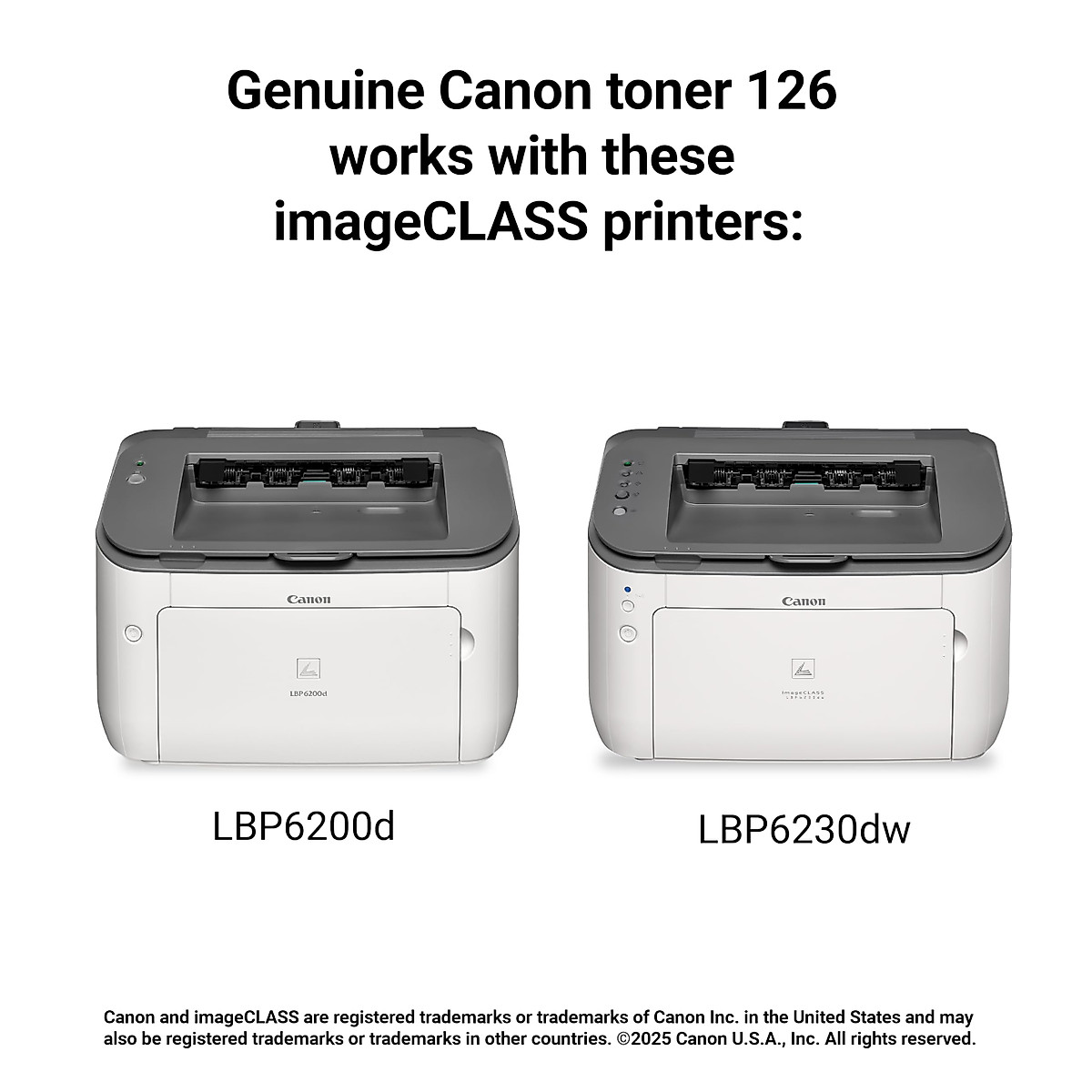 Canon Genuine Toner Cartridge 126 Black (3483B001), 1-Pack, for Canon imageCLASS LBP6200d, LBP6230dw Laser Printers