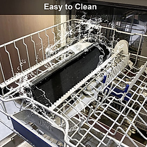 Mofason Silicone Magnetic Stove Top Shelf 30 Inch, Kitchen Over Stove Oven Shelf, Magnetic Spice Rack Organizer, Non-Slip Above Stovetop tray for Back of Stove -Black