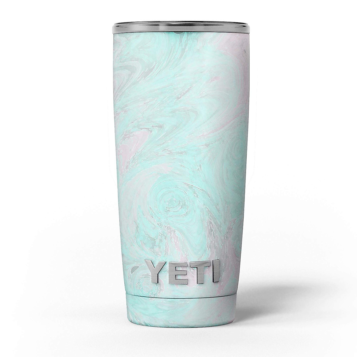 Design Skinz Teal Slate Marble Surface V23 - Skin Decal Vinyl Wrap Kit Compatible with The Yeti Rambler Cooler Tumbler Cups