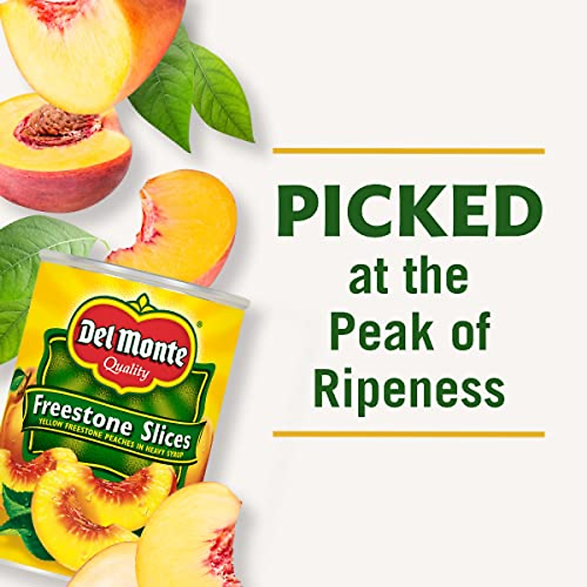 Del Monte Canned Sliced Peaches in Heavy Syrup, 15.25 Ounce (Pack of 12) Sliced, Cal. Freestone