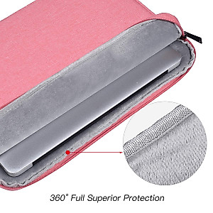 15.6 Inch Laptop Sleeve Case for Lenovo IdeaPad 3 3i/Lenovo ThinkPad E15/ Legion/Yoga 7i 16 inch/Flex 5, LG Gram 16", Dell HP Asus Acer Chromebook with Small Case, Pink