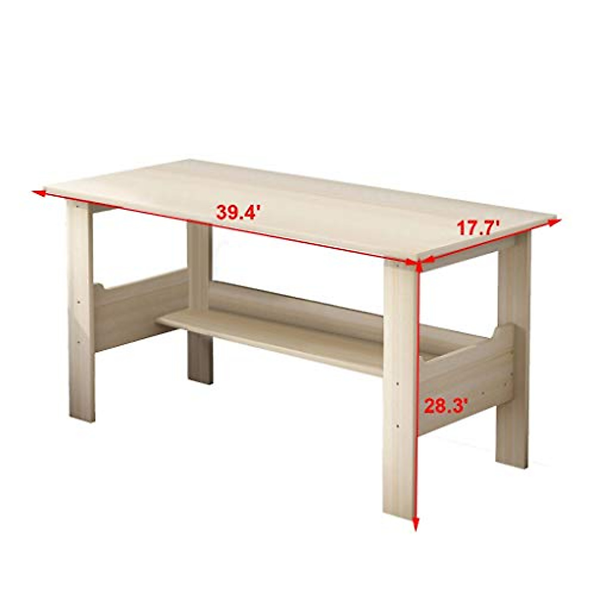 Computer Desk,Home Office Computer Desk, Indoor Laptop Office Desk Study Table Desktop Home Desktop Computer Desk Bedroom Laptop Study Table Office Desk Workstation (Maple Cherry Color)