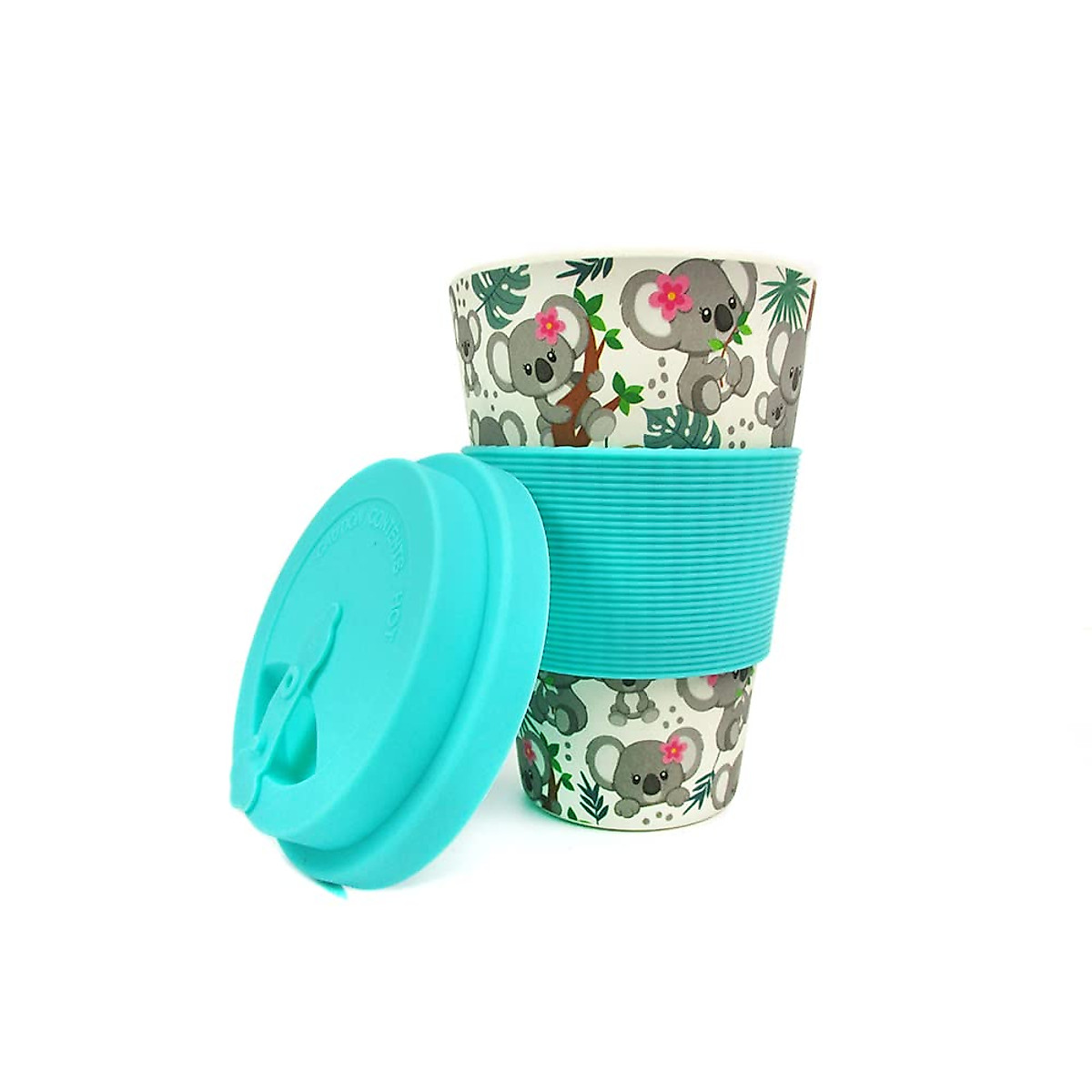 TINYMILLS Koala 14oz Travel Mug Eco-Friendly Reusable Plant Fiber Travel Mug Birthday Gift Stocking Stuffer Teacher Birthday Holiday Gift