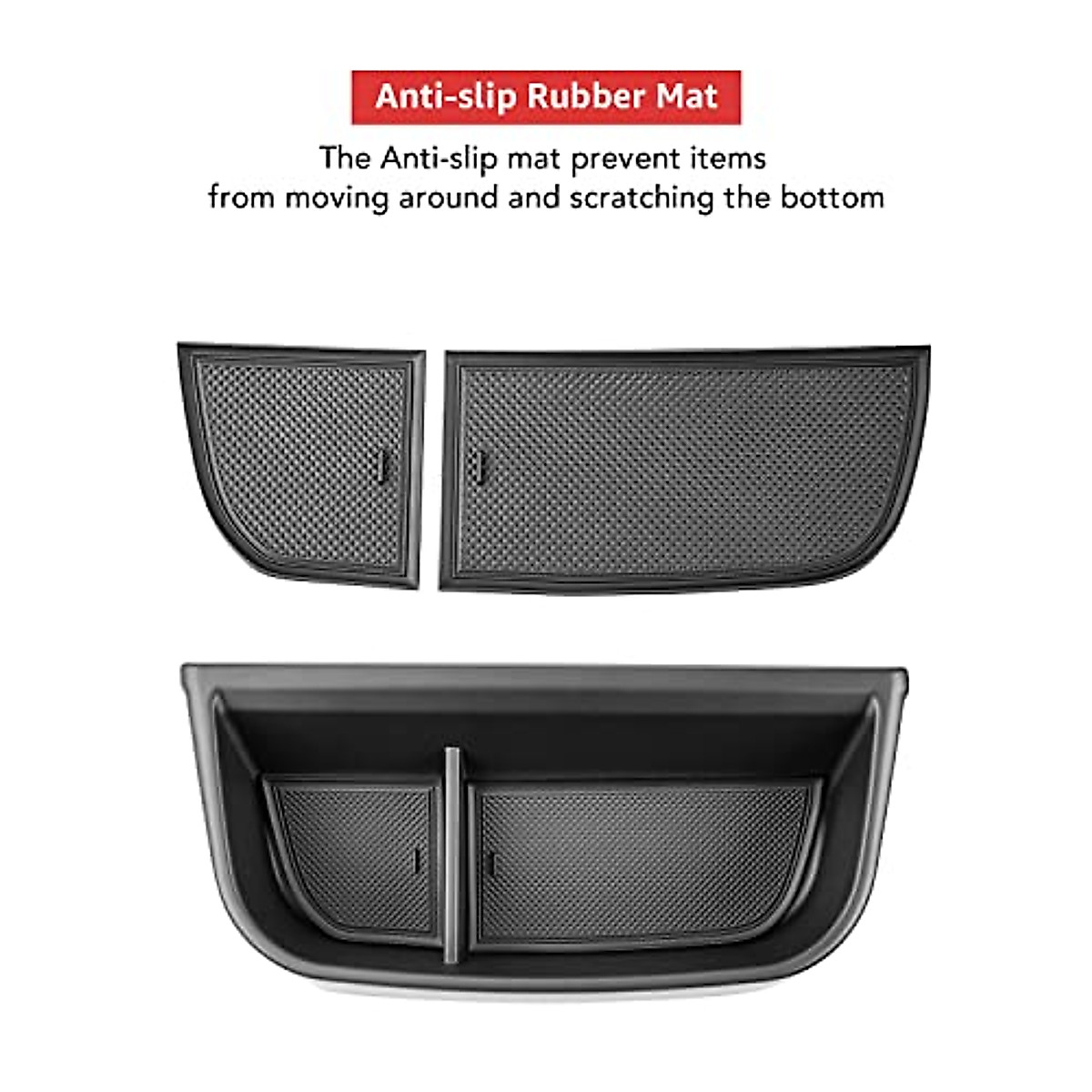 Ecarzo Center Console Dash Storage Tray for 2021 2022 2023 Toyota Sienna Dashboard Organizer Insert Sunglass Holder Container Accessories