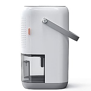 Dehumidifiers for Bedroom - Small Dehumidifier with drain hose 1450ml/49oz - with 2 Modes - 7 Colors LED Light-Auto Shut Off - Ultra Quiet Below 40 dB for 250 sq ft(Hose not included)