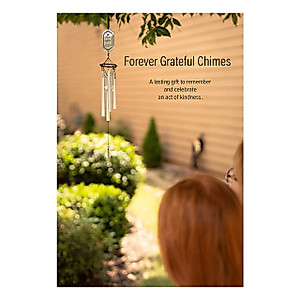 Forever Grateful Wind Chime with Engraved Thank You Message - Unique Gift of Gratitude/Appreciation Gift/Thank You Gift for Special Friend/Family/Coworkers/Teachers/Mentor