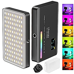 ULANZI VL120 RGB Video Light, Pocket LED On-Camera Video Lights, Built-in 3100mAh Rechargeable Battery, 360 Full Color 20 Light Effects, CRI≥95 2500-9000K LED Panels for Photography Vlogging