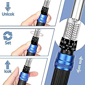 RebarTech Click Torque Wrench 3/8-inch Drive, 5~45 ft.lb / 7~61 Nm