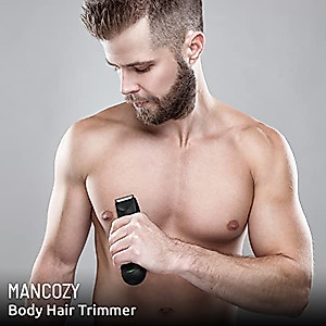 Mancozy Electric Body Hair Trimmer for Men,Groin Hair Trimmer Hair Clippers Lightweight Male Lawn Mower-Waterproof,Rechargeable, Standing Recharge Dock