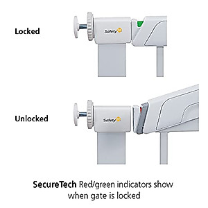 Safety 1st Flat Step Pressure-Mounted Baby Gate, White