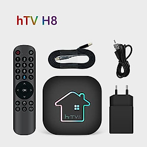 BRAATV 2022 HTV8 Box Brazil H8 TV Brazil New Version Brazilian TV Box Support 2.4GHz/ 5GHz WiFi 4K UHD Bluetooth 5.0