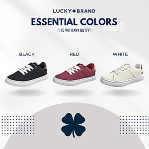 Lucky Brand Chase Kid’s Casual Lace-Up Sneakers Comfortable Unisex Childrens Running Walking Child Fashion School Sneaker Shoes for Boys and Girls (Little Kid) in Black Size 2