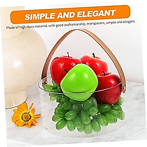HANABASS Fruit Basket Snack Storage Basket Wicker Bread Basket Portable Storage Basket Footed Serving Bowl Footed Dessert Plates Fruit Bowl Wall Hanging Shopping Basket Plastic Cosmetic