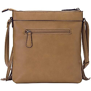 B BRENTANO Vegan Fringed Crossbody Bag with Studs (Mustard)