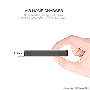 BUDI 17W Extra Slim Portable Wall Charger 2-Port USB-A Charger 3.15 x 1.57 x 0.4 inches (Black USB-A)