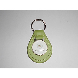 ELDORADO SEVILLE DEVILLE FLEETWOOD CALAIS ALLANTE LOGO LEATHER KEYCHAIN - LIME GREEN
