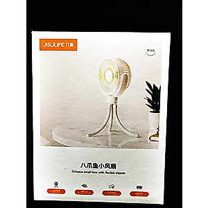 JISULIFE Stroller Fan, Baby Fan 4000mAh Battery Operated, Fan for Stroller with 4 Speeds, Stroller Fan Rechargeable 720°Rotatable, Stroller Fan Clip on for Baby Carseat/Crib/Golf Cart/Treadmill -Green