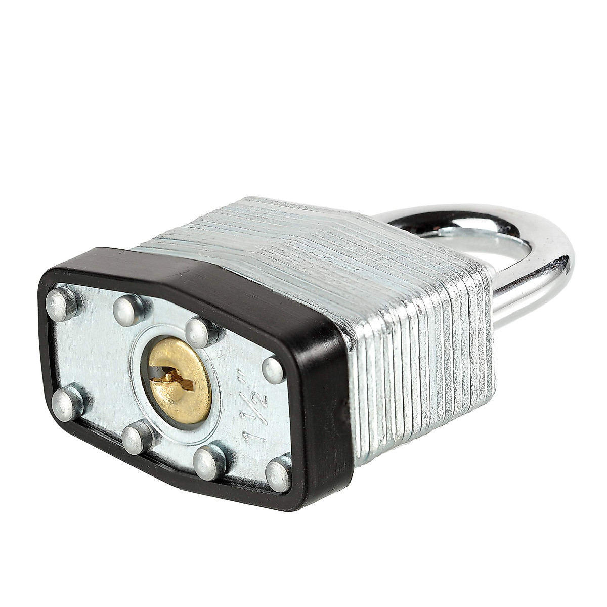 Fu Volante Lock, Laminated Steel Keyed Padlock, Keyed Alike Locks, Big Key Head, Normal Shackle Padlock-Pack of 24