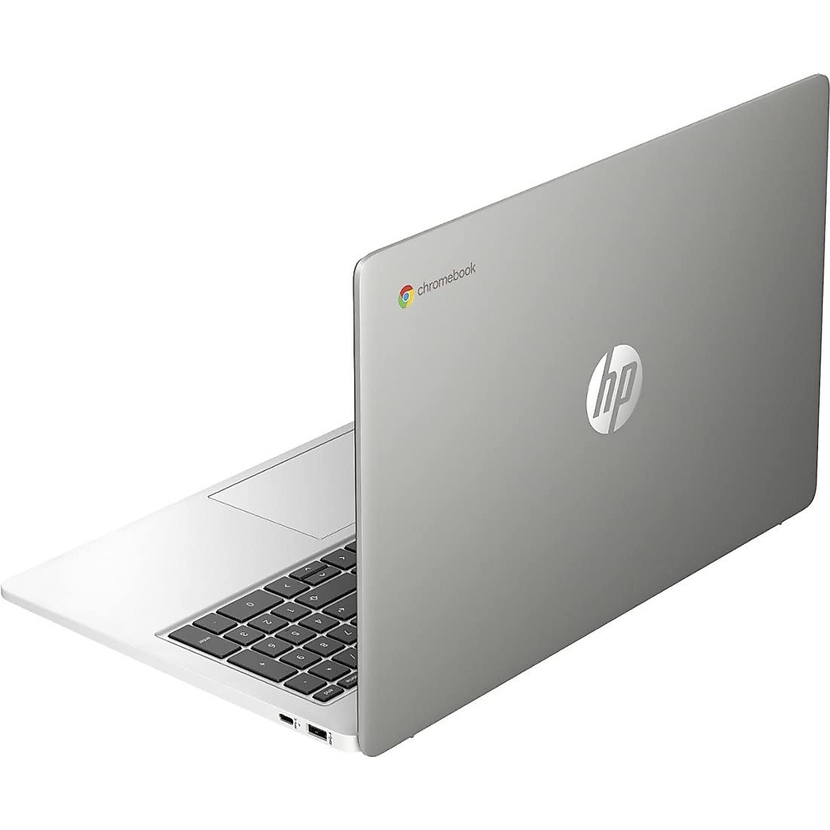 HP 2023 Newest Chromebook Laptop, Intel Quad-Core Processor, 15.6 inch HD Display, 8GB Memory, 64GB eMMC, 128GB MicroSD Card, Intel UHD Graphics, Wi-Fi, Bluetooth, Chrome OS, Bundle with JAWFOAL
