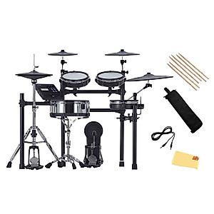 Roland Generation 2 V-Drums TD-27KV2S Electronic Drum Set Bundle with Drumstick Bag, 3.5mm Audio Cable, 3 Pairs of Drumsticks, and Austin Bazaar Polishing Cloth