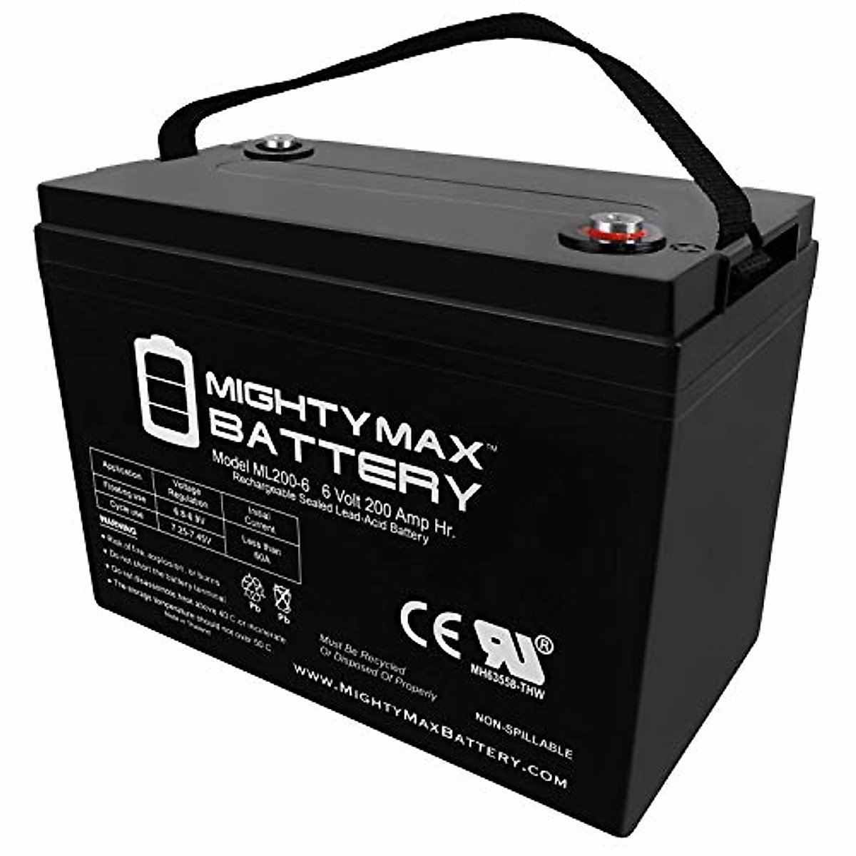Mighty Max Battery 6V 200AH SLA Battery Replacement for DN200-6E Electric Pallet Jack