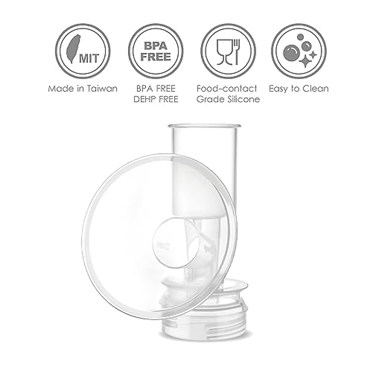 Maymom Breast Shield Flange Compatible with Ameda Breast Pumps (28 mm, Large, 1-Piece)