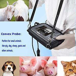 5.5 inch Portable Handheld Veterinary Scanner Machine with Convex Probe Animals Pet Pregnancy for Pigs, Sheep, Goats, Dogs
