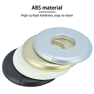 Mago Family Magic Wall Split Flange for 22mm/0.87" Dia Water Pipe, Escutcheon Plate ABS Round Self-Adhesive Plumbing Cover Plates, Water Faucet Decoration Escutcheon Pipe Collar Golden, 1 Piece