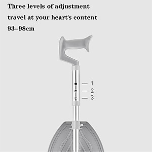 Aluminum Alloy Walking Stick, Foldable, Three-Legged Cane Chairs for Adults, Portable, Bow Grip, Anti-Slip, Lightweight, for Disabled, Elderly