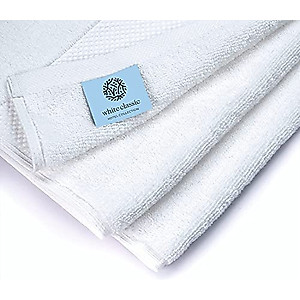 Luxury White Bath Towels Extra Large | 100% Soft Cotton 700 GSM Thick 2Ply Absorbent Quick Dry Hotel Bathroom Towel | 27x54 Inch | White | Set of 4