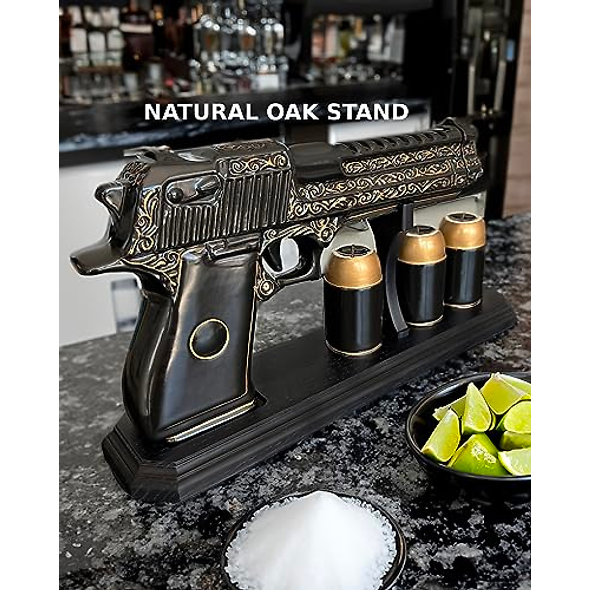 Ceramic Decanter Set 500Ml With Shot Glasses - Regalos Para Hombre - Tequila Liquor Whiskey Anniversary Bottle for Men - Alcohol Bar Decor For Home - Unique Dad Birthday Gift Ideas from Daughter Son