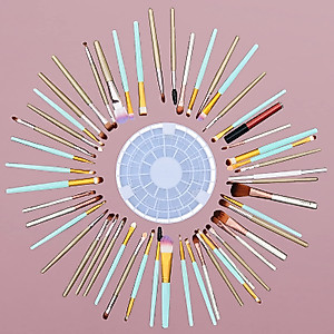 KaiLife Makeup & Artist Paint Brush Holder 49 Hole Plastic Desk Stand Holding Rack for Pens, Pencils, Eyeliner, Cosmetic Brushes Crate Storage Organizer White