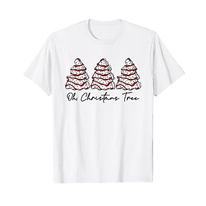 Groovy Oh Christmas Tree Xmas Lights Funny Tree Cakes Debbie T-Shirt