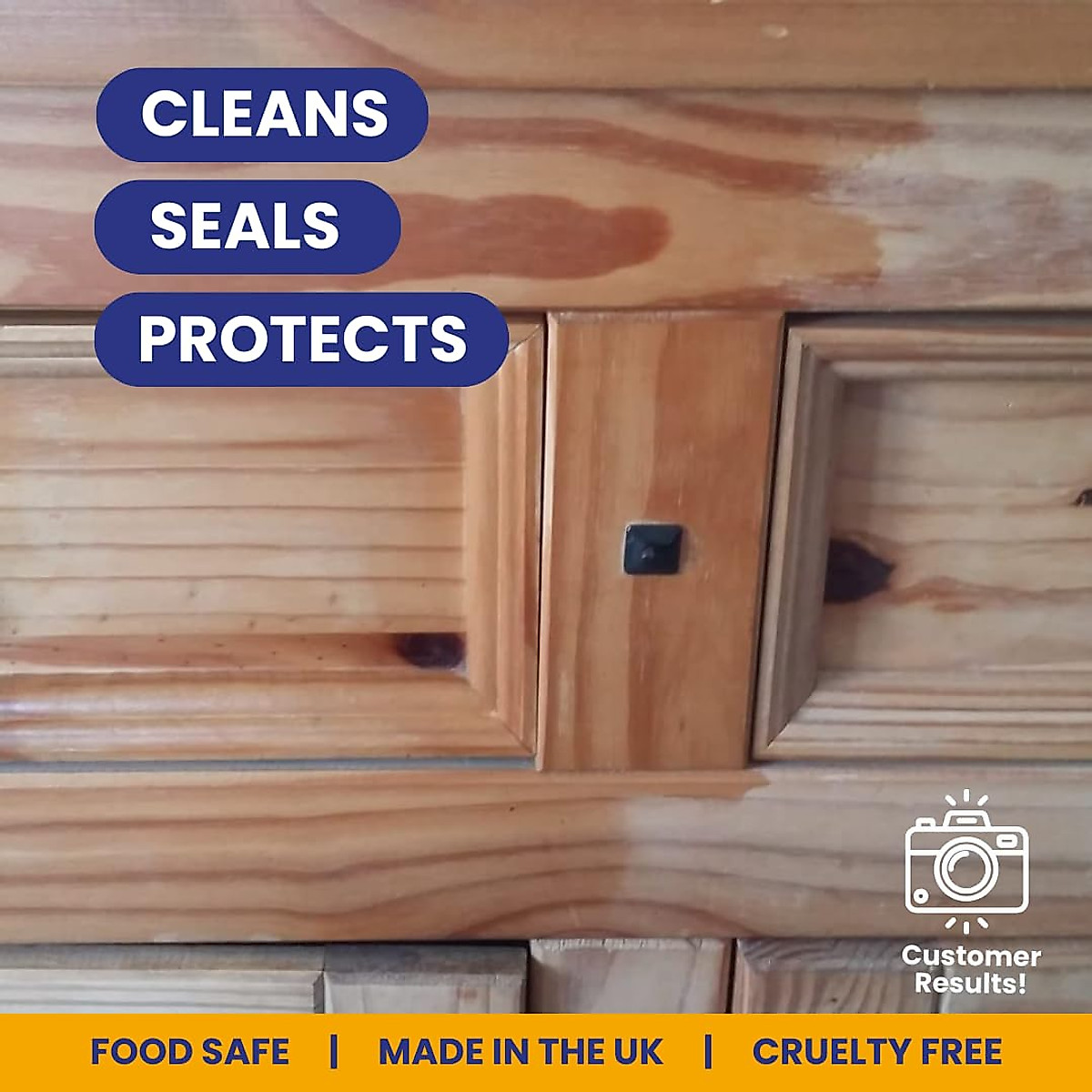 Beeswax Furniture Polish & Conditioner for Wood Enhances the Natural Beauty of Oak Pine Beech & More Seals & Protects for a Perfect Finish Bees Wax Polish (Natural, 3.4 Fl Oz)