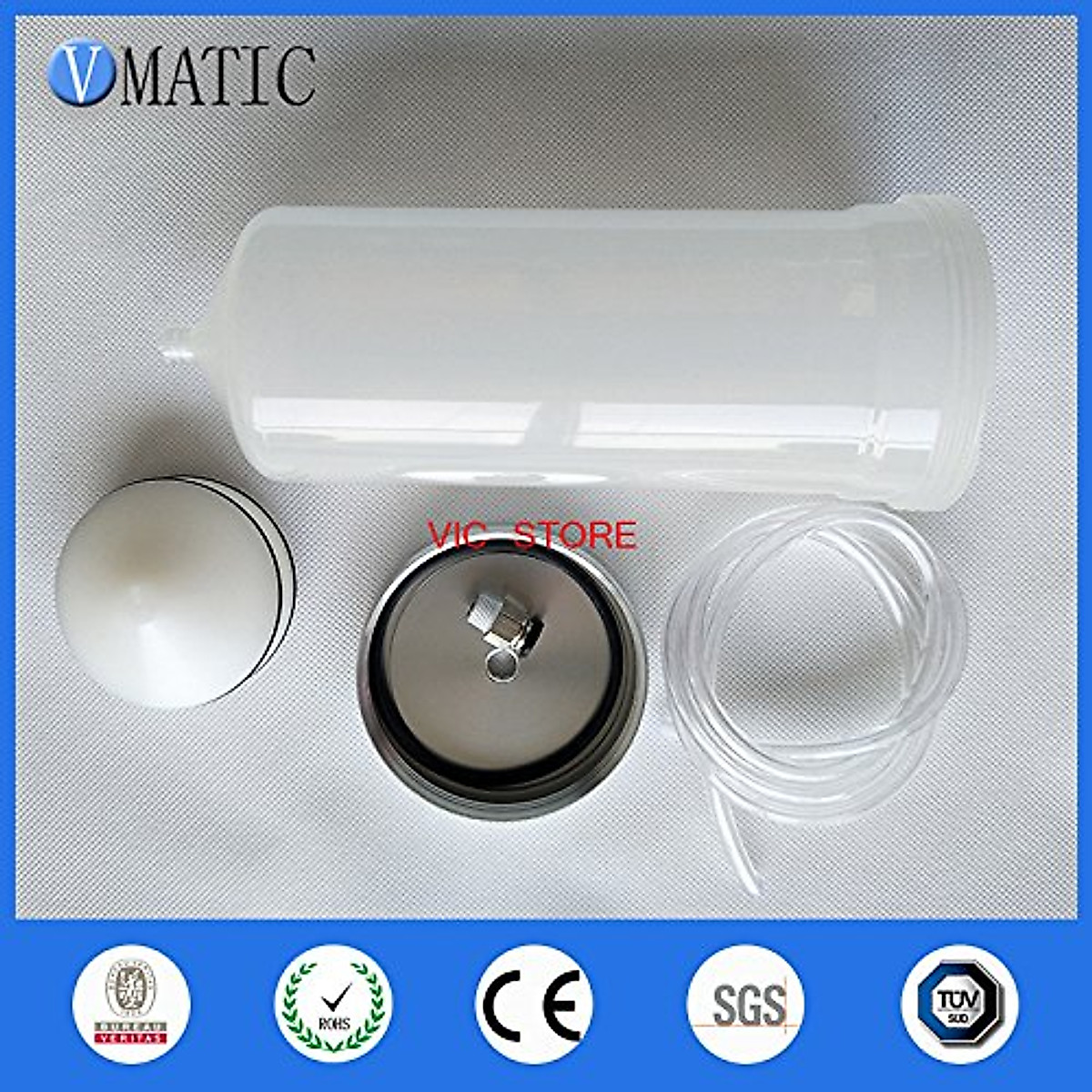 Quality 500Cc 500Ml Luer Lock Tip Plastic Dispenser Dispensing Syringe Barrel With Piston & Adapter Set