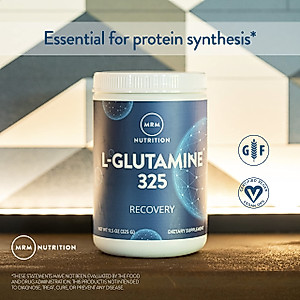 MRM Nutrition L-Glutamine | 5000mg | Recovery | Amino Acid | Muscle Support | Immune + Gut Health | Fermented | 65 Servings