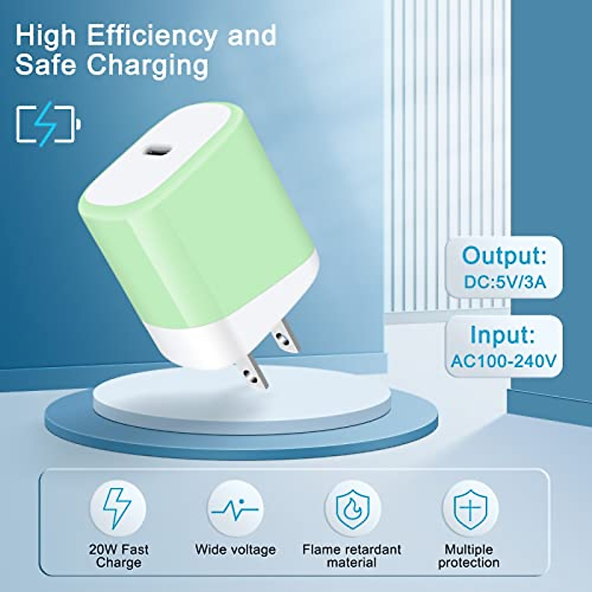 USB C Block Fast Charging for Google Pixel 7 Pro/7/6a/6 Pro/6/5a/5/5xl/4a/4xl/3/3a,20W PD Wall Charger Power Adapter USB C Box Plug for iPhone 14 Plus/14 Pro Max/13/12/11/XS/XR/SE/8 7 6 Plus/iPad Pro