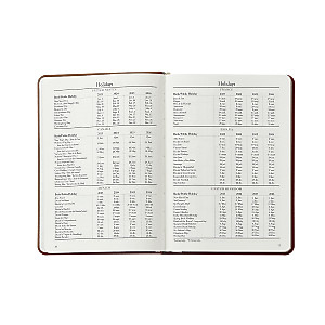 Graphic Image 2024 Notebook, Month and Week-at-a-view pages, Appointments, Daily Notes, Travel Information, U.S. & International Holidays, Genuine Leather (5⅜" W x 7⅜" H - Made in the USA)