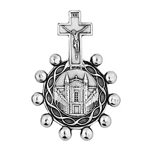 VILLAGE GIFT IMPORTERS Saint Rita and The Sanctuary Rosary Ring | Durable Metal Finger Rosary | Christian Home Goods