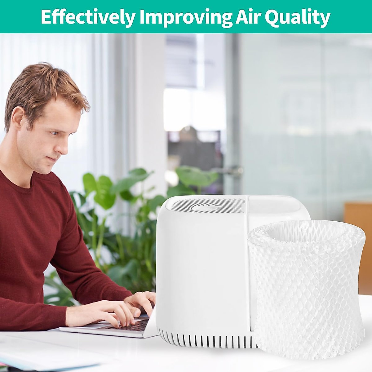 Gazeer Humidifier Replacement Filter Compatible with Canopy Bedside and Nursery Humidifier,Made with Wood Pulp, Paper Filter, 6-Pack