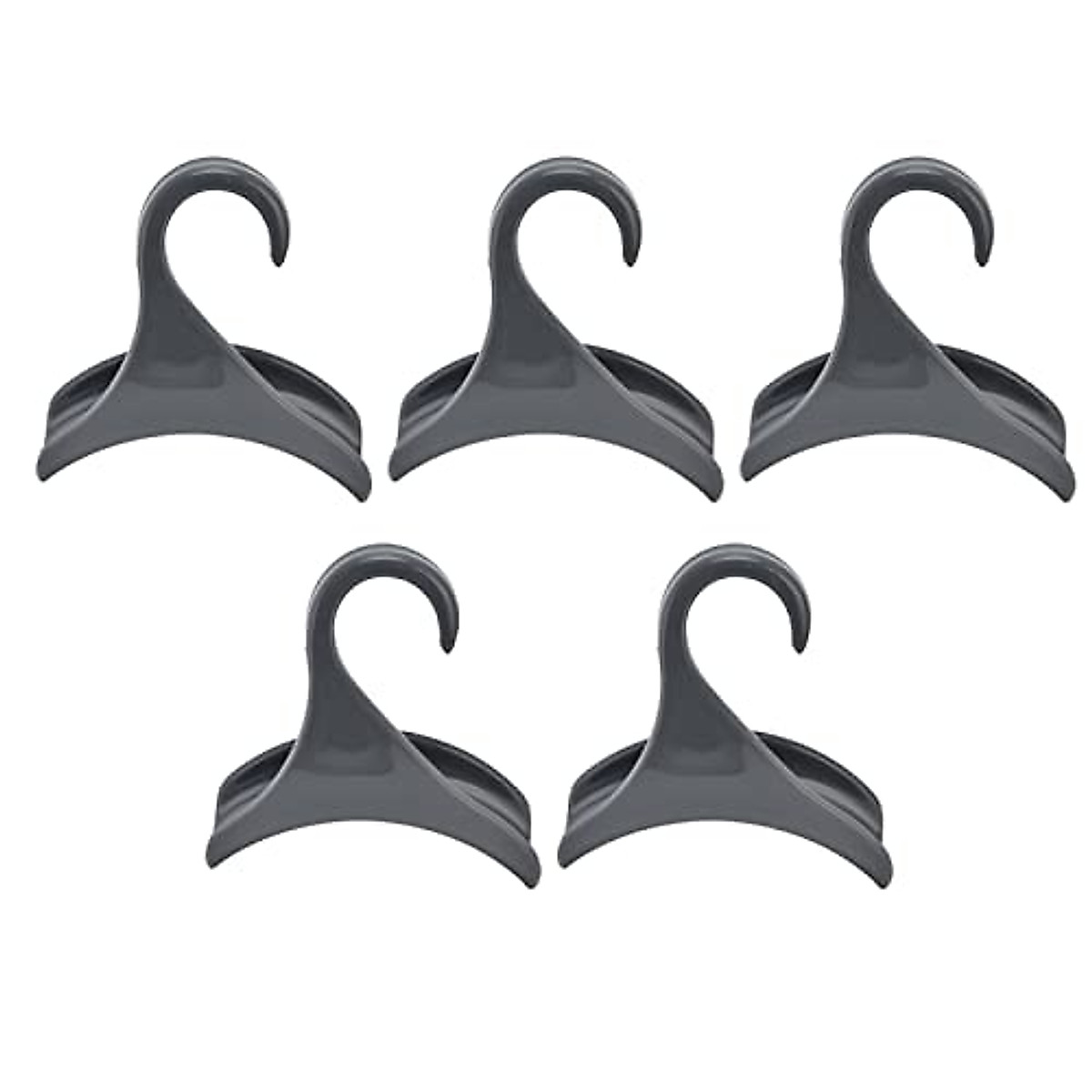 Fydun 5Pcs Purse Door Hanger Bag Arc Closet Hanger Hook for Satchel Coat Haversack Belt StorageWhite for Home Use, Multifunctional Accessory (Grey)