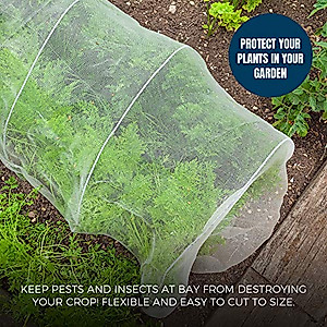 MEKKAPRO Large Mosquito Bug Screen Netting, 10ft x 10ft, Garden Netting for Vegetables, Flowers, Fruits, Plants Barrier Insect Bird