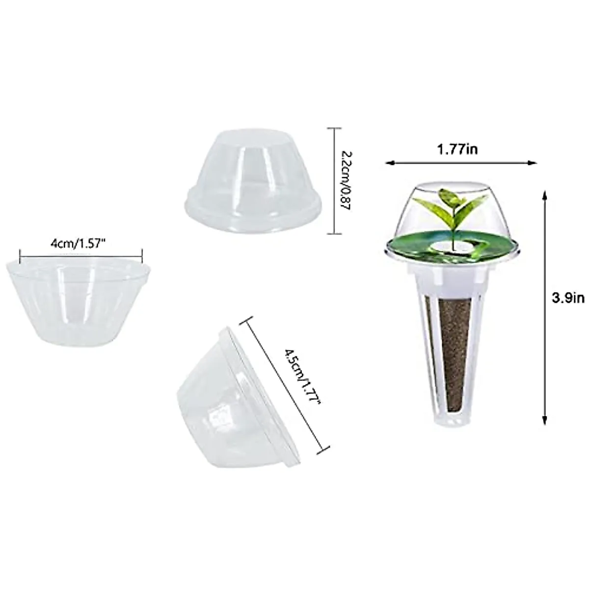Seed Pods Kit for Aerogarden, Indoor Hydroponics Supplies, Plant Seed Starter Kit Gardening Growing System (30pcs/Set (Seedling Cover + Sticker + Planting Basket))