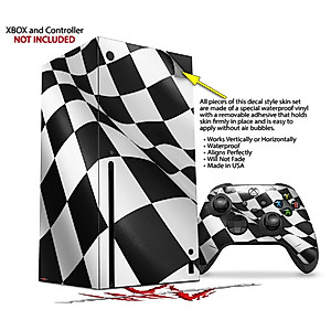 WraptorSkinz Skin Decal Vinyl Wrap compatible with the XBOX Series X Console and Controller - Checkered Racing Flag (GAMING CONSOLE NOT INCLUDED)