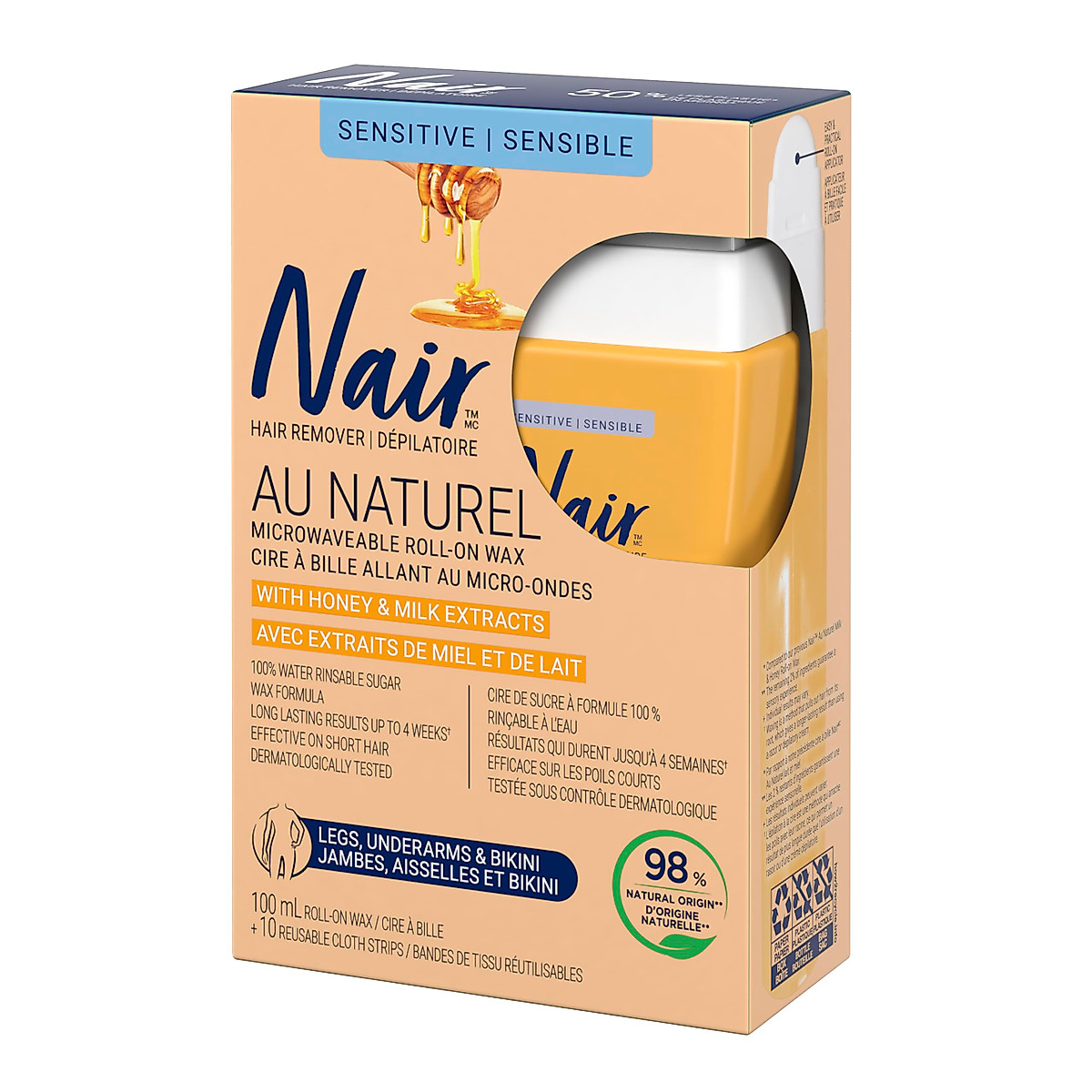 Nair Roll-On Milk and Honey Wax (3.4 oz)