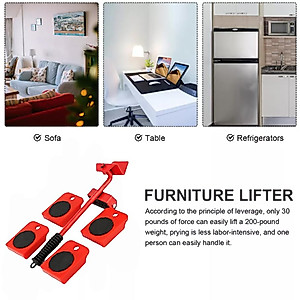 Furniture Lift Mover Tool Set, Cumuul Mr Hercules Furniture Mover, Furniture Movers with Wheels, Furniture Moving Tools - Lifting and Moving System, Furniture Lifters for Heavy Furniture (1 Set)