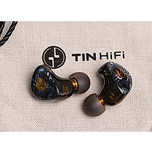 Linsoul TINHIFI T3 Plus 10mm LCP Diaphragm Hi-Fi in-Ear Earphone with Detachable 2Pin OFC Cable, 3D-Printed Shell for Audiophile Musician