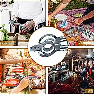 Zoiwdur Jar Opener, Multifunctional Jar Opener for Weak Hands, Stainless Steel Jar Lid Opener, Beer Bottle Opener for Seniors with Arthritis, Children