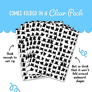 CENTRAL 23 Cat Wrapping Paper - Black Cat - Eco-friendly - 6 Sheets Gift Wrap - For Cat Mom Fur Parent - Comes With Stickers - Gift Wrapping Paper For Christmas Birthday Anniversary Baby Shower
