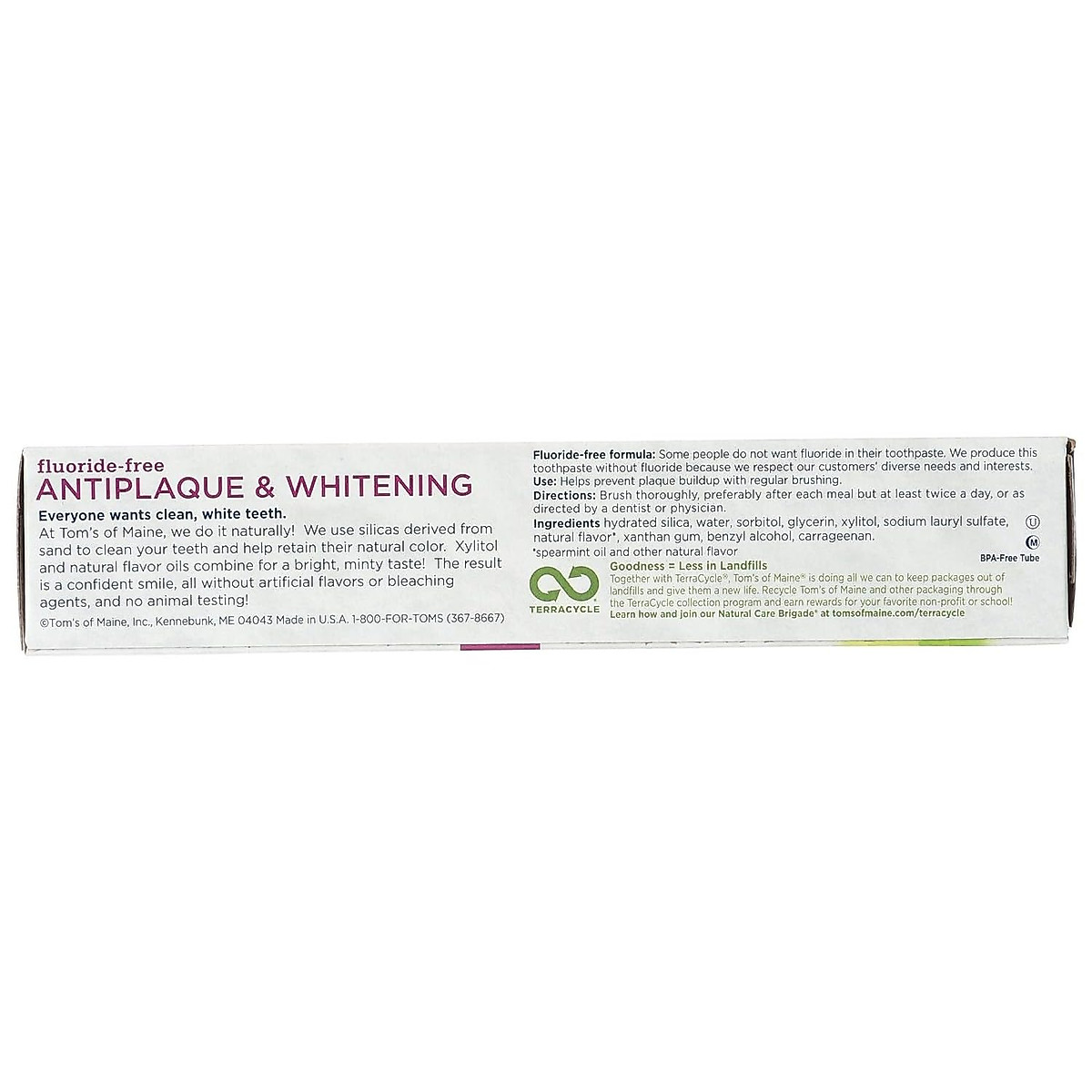 Tom's of Maine Antiplaque Plus Whitening Gel, Spearmint 4.7 oz (Pack of 4)